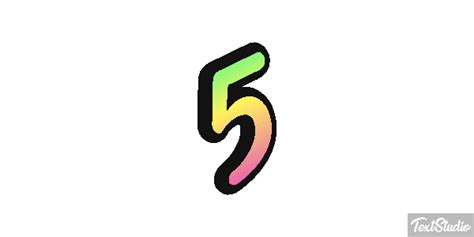 5 Number Animated  Logo Designs