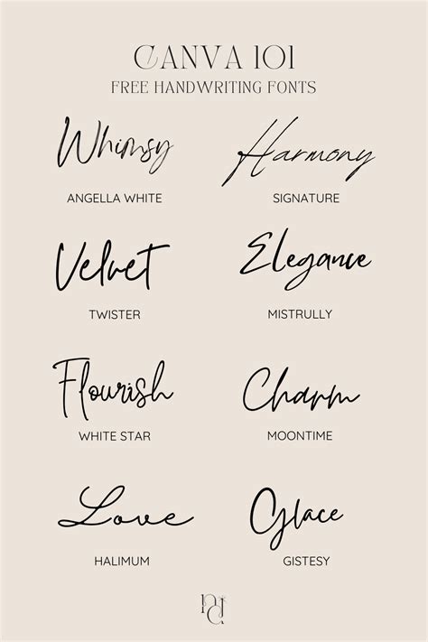 Free Handwritten Fonts For Canva Designs Free Handwritten Fonts Free Fonts Handwriting