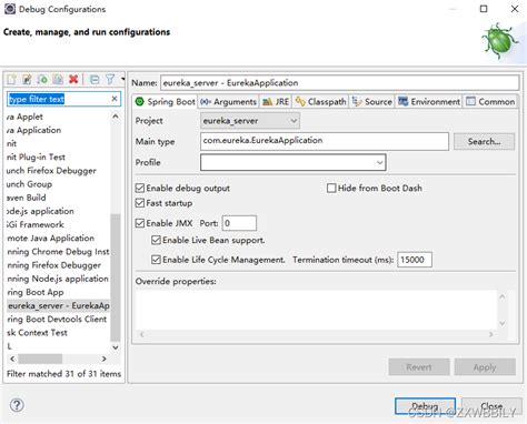 Spring微服务迁移到eclipse上运行cannot Load Configuration Class Org