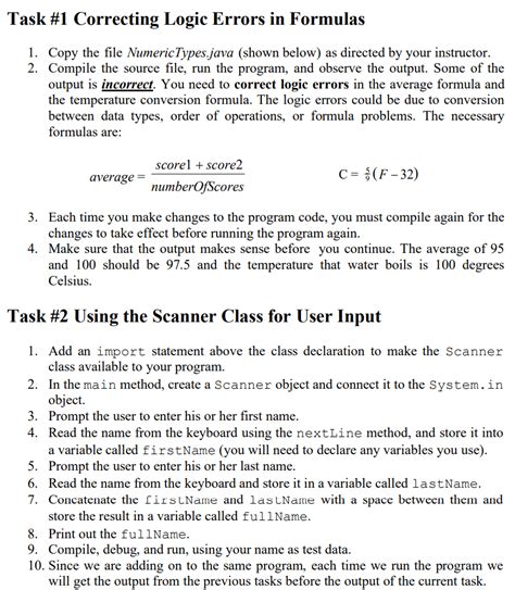 Solved Task 1 Correcting Logic Errors In Formulas 1 Copy