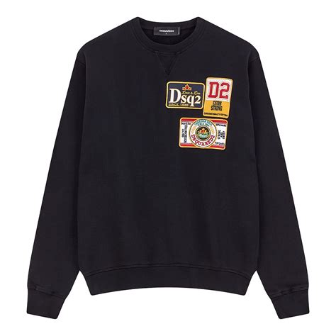 Dsquared2디스퀘어드2 스퀘어 패치 크루넥 맨투맨 Sivillage 에스아이빌리지
