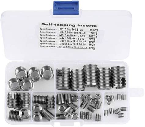 50pcs Inserts Filetés Auto Taraudeurs En Acier Inoxydable 302 Vis D