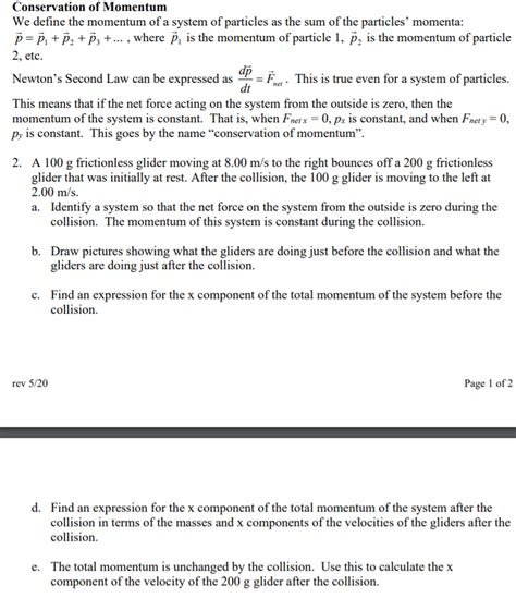Solved The Momentum P Of A Particle Is Defined As The