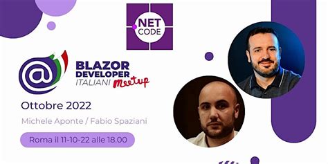 Blazor Meetup Tour Roma Microsoft Community Dotnetcode Luca Congiu