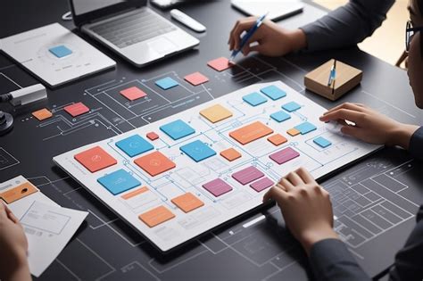 premium ai image ux ui flowchart application development prototype