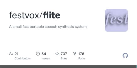 Github Festvoxflite A Small Fast Portable Speech Synthesis System