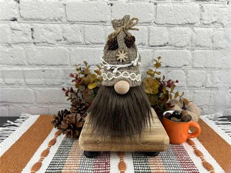 Farmhouse Gnome Rustic Centerpiece Decor Handmade Gnome Mantel Fall