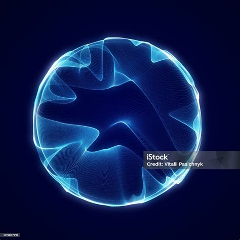음악에 대한 구형 이퀄라이저 입자의 둥근 음파 뮤지컬 추상적 인 파란색 배경 3d 렌더링 순간이동에 대한 스톡 사진 및 기타 이미지 Istock