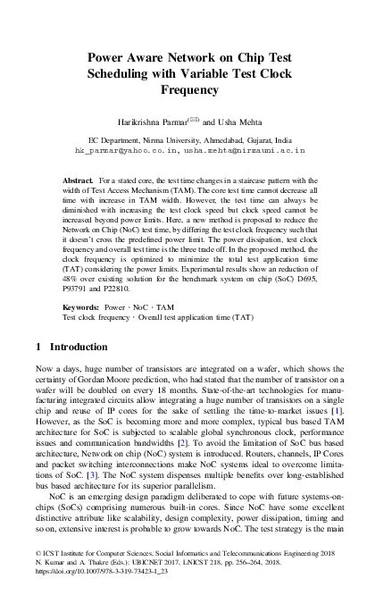 Pdf Power Aware Network On Chip Test Scheduling With Variable Test