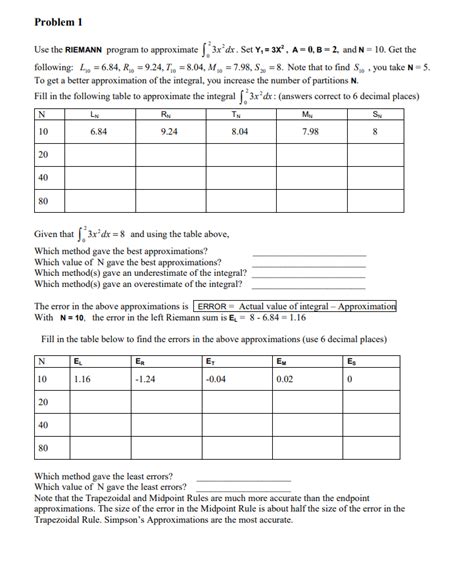 solved problem 1 use the riemann program to approximate 3x