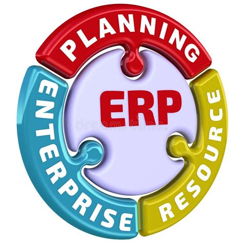 Enterprise Resource Planning Erp Module Gear Construction Flow Icon Art Abstract Vector Design