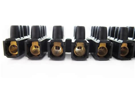 Double Line Terminal Pe Terminal Block Black Terminal Buy 10 Way