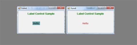Label Control In Cnet Mindstick