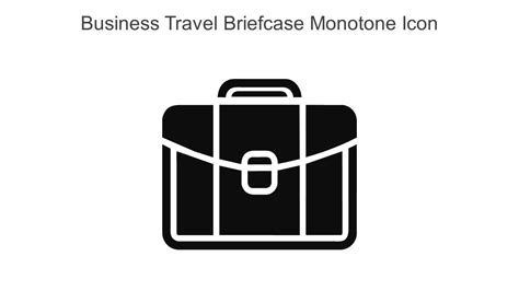 Business Travel Briefcase Monotone Icon In Powerpoint Pptx Png And Editable Eps Format Ppt