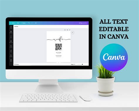 Wifi Sign Template Editable Wifi Guest Sign Wifi Poster Etsy