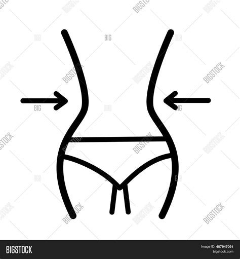 Waist Icon On White Image Photo Free Trial Bigstock