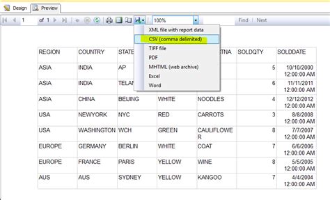 Lesson 65 Export Ssrs Report To Csvtab Or Pipe Delimited File