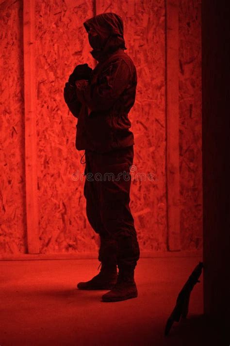 Shadow Of A Man With A Weapon In The Twilight Stock Image Image Of Rifle Book 310717885