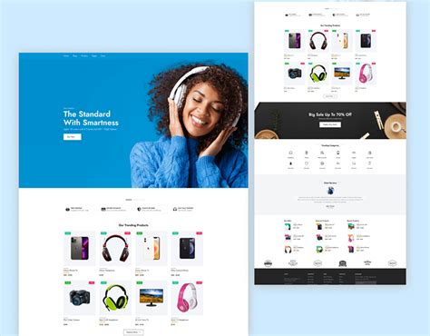 E Commerce Website Landing Page On Behance