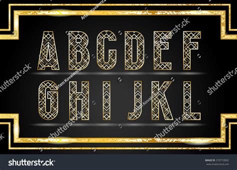 Vector Set Vintage Font Style Gatsby Stock Vector Royalty Free 270772892