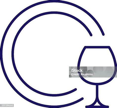 유리가 있는 플레이트 미니멀리즘 라인 아이콘은 웹 및 그래픽 디자인 앱 배너 소셜 네트워크 및 카드를 위한 것입니다 0명에 대한