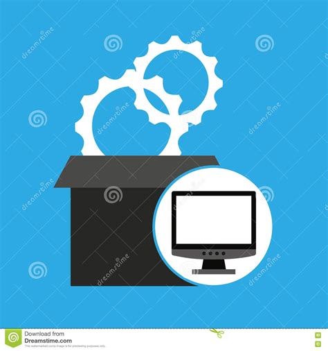 programming coding computer gears stock vector illustration of gear