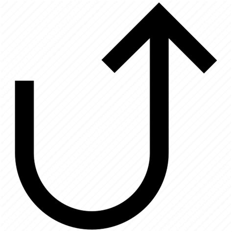Svg Arrow Line Material Rotate Up Icon Download On Iconfinder