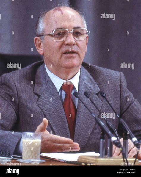 June 3 1988 Moscow Russia Mikhail Gorbachev General Secretary Of