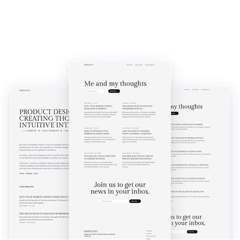 Simplexity ⏤ Personal And Blog Multipage Theme By Michael Andreuzza On