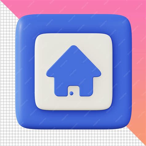 Premium Psd 3d Render Simple Blue Home Icons Template For Ui Ux Web Mobile Apps Social Media