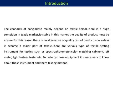 Textile Testing Instrument PPTX