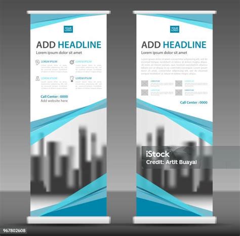 수직 배너 디자인 배너 템플릿 포스터 광고 레이아웃을 롤 위로 밖으로 서 가리기에 대한 스톡 벡터 아트 및 기타 이미지 가리기 건설 산업 광고 Istock