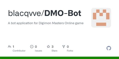 GitHub Blacqvve DMO Bot A Bot Application For Digimon Masters Online Game