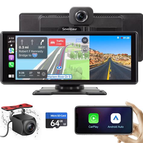 Seventour Wireless Car Stereo With Apple Carplay And Android Auto 10 26 Inch Portable Car Play