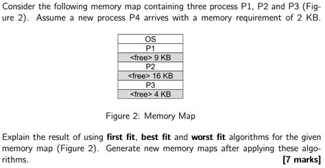 Solved Consider The Following Memory Map Containing Three