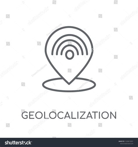 Geolocalization Linear Icon Modern Outline Geolocalization Stock Vector Royalty Free