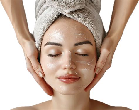 Woman Receiving Facial Treatment At Spa 46543372 Png