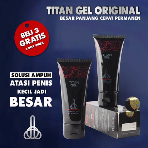 ASLI 100 OBAT OLES PRIA PERMANEN PEMBESAR KELAMIN PRIA ALAT VITAL VITALITAS GEL RUSIA 50 ML