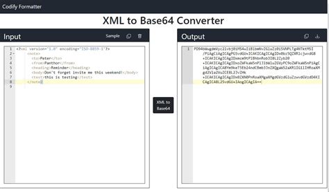xml to base64 encode to convert xml to base64