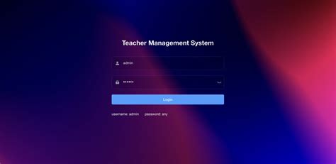 GitHub Syoho Springboot Tms A Simple Teacher Management System Powered By Vue Js And Spring Boot