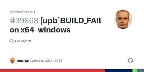 Upb Buildfailed On X64 Windows · Issue 39868 · Microsoftvcpkg · Github