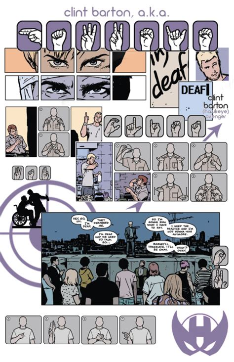 i bought the asl issue of the hawkeye comic and la tumbex