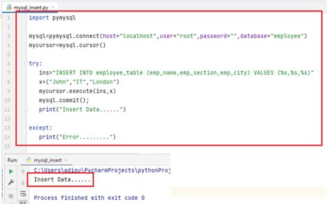 Python Mysql Insert Query Important Concept