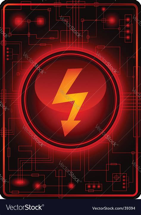 Energy Sign Microchip Royalty Free Vector Image