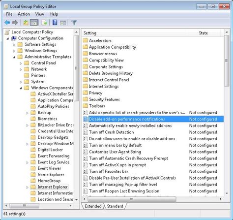 How To Selectively Disable Internet Explorer Addons