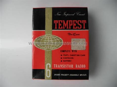 6 Transistor 606 De Luxe Radio Tempest Brand Hong Kong Build 1965