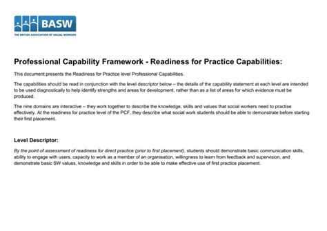 Professional Capability Framework