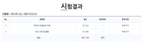 Sqld 제 45회 Sql 개발자sqld 합격 후기