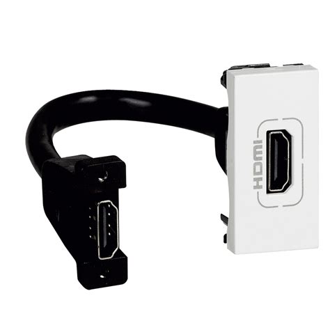 Hdmi Socket Arteor Preterminated 1 Module White 572096