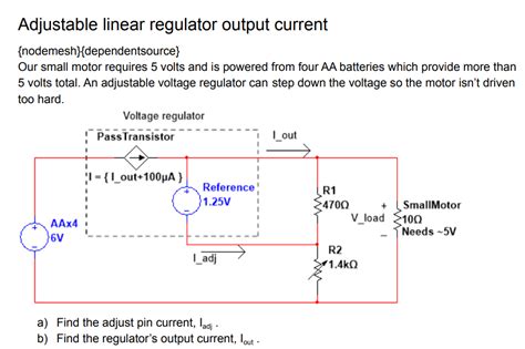 Solved Adjustable Linear Regulator Output Current Chegg Com
